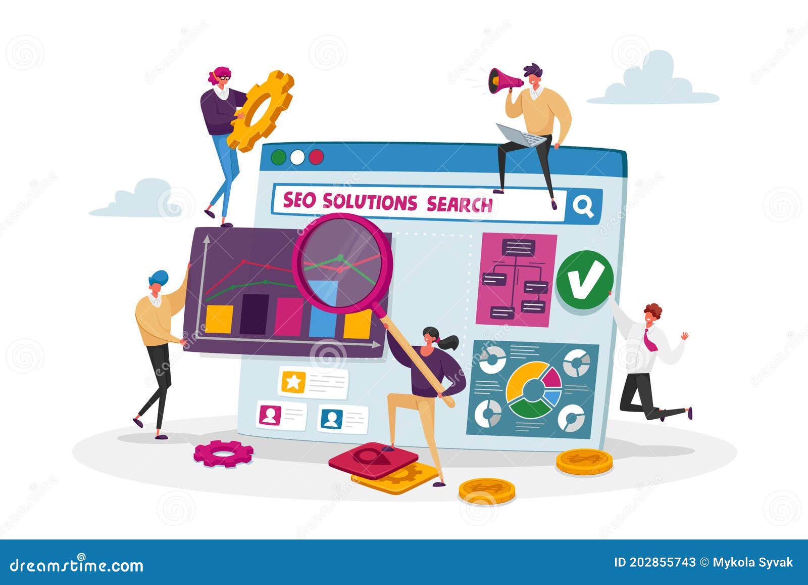 Seo Solutions and Business Data Analysis. Tiny Characters Research ...