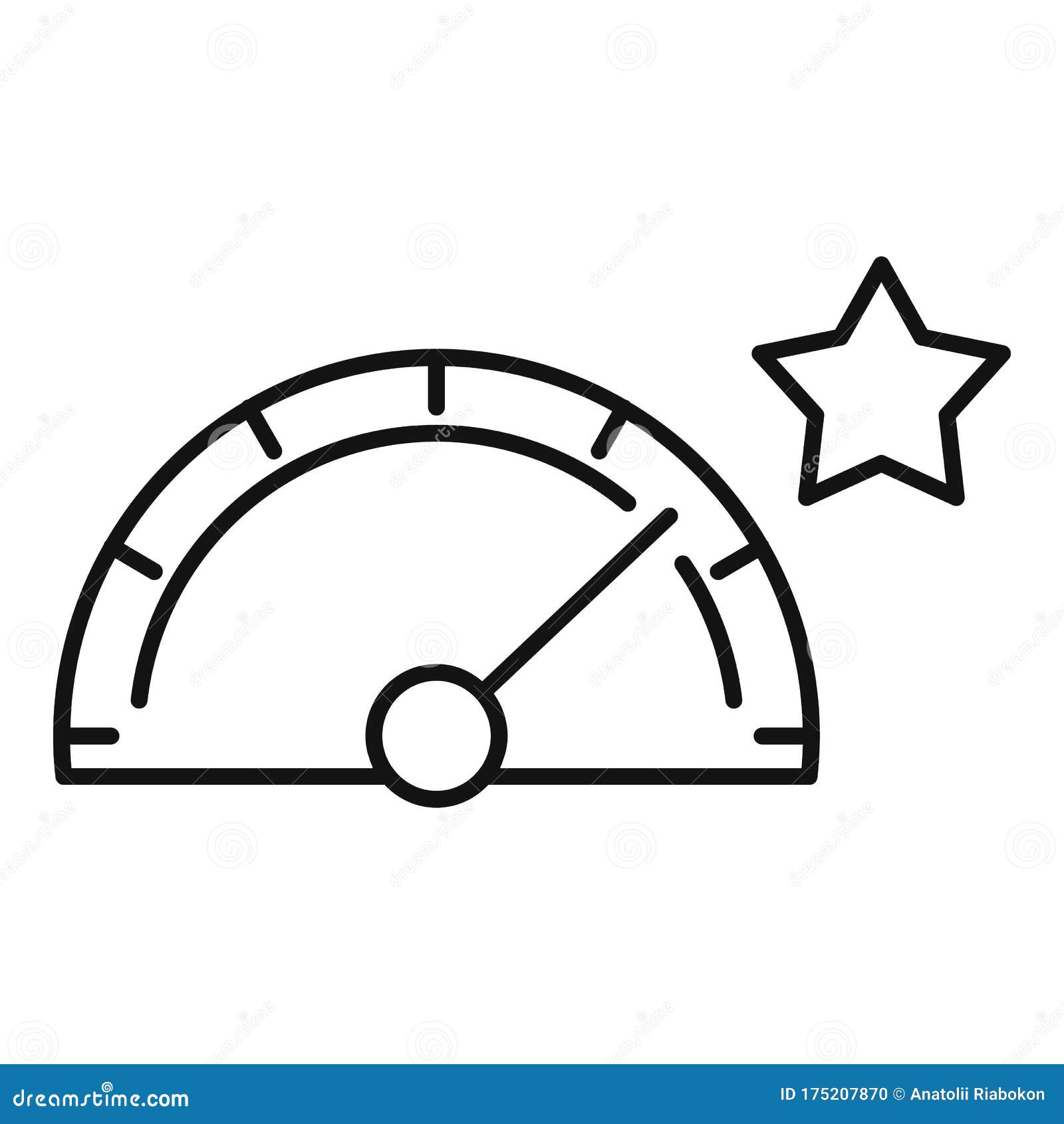 Seo Speedometer Icon, Outline Style Stock Vector - Illustration of icon ...