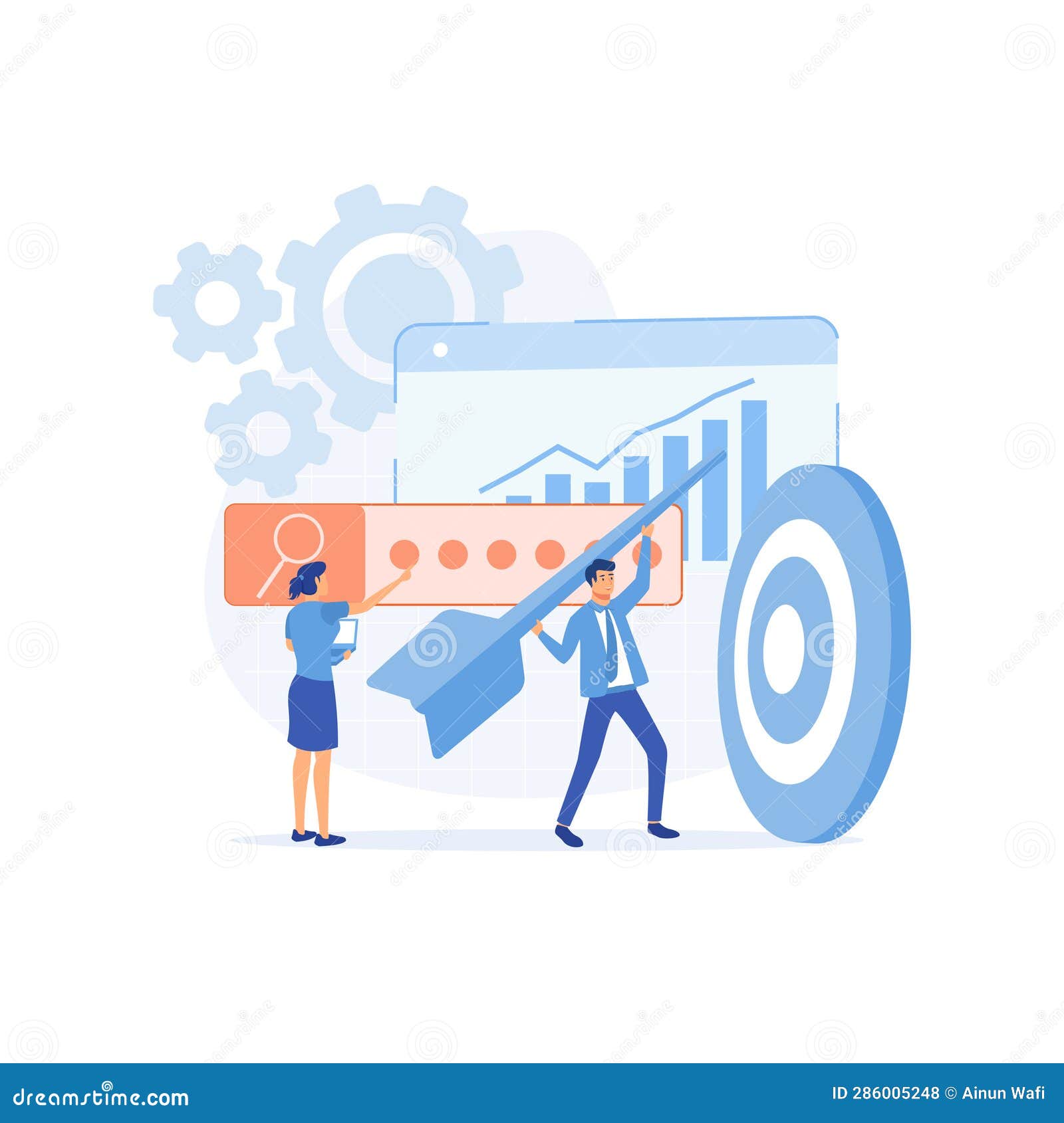 Seo Targeting and Performance Concept. Stock Vector - Illustration of ...