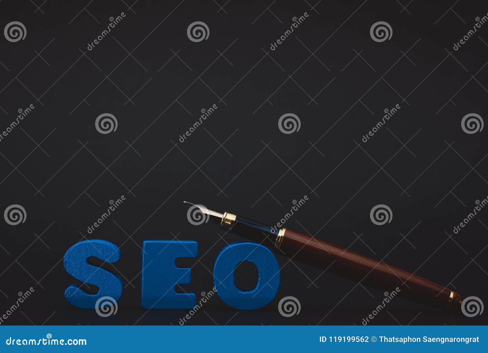 SEO Text Alphabet for Search Engine Optimization Concept and Pen Stock ...