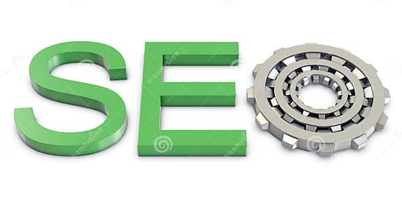 SEO text with gears stock illustration. Illustration of gear - 24326566