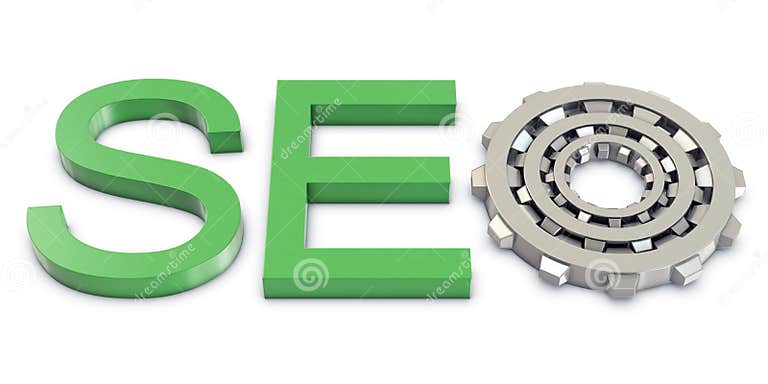 SEO text with gears stock illustration. Illustration of gear - 24326566