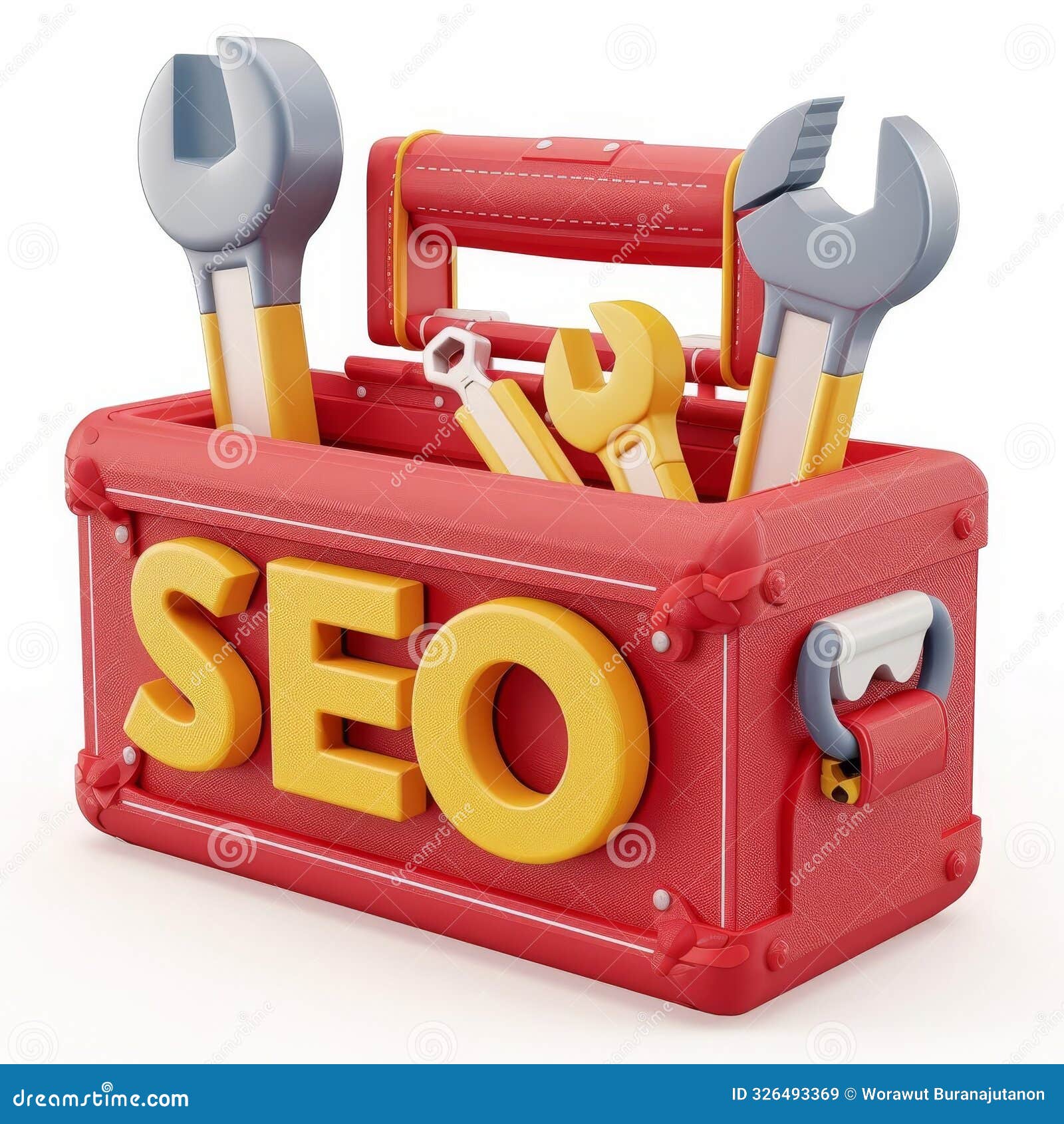 SEO Toolbox a Toolbox Labeled SEO with Tools Like a Wrench and ...