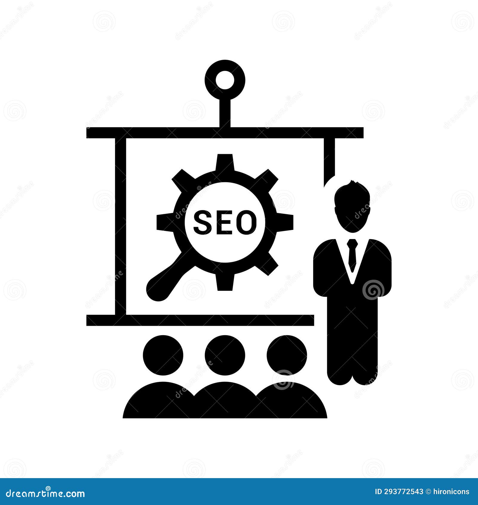 SEO Training icon stock vector. Illustration of chart - 293772543