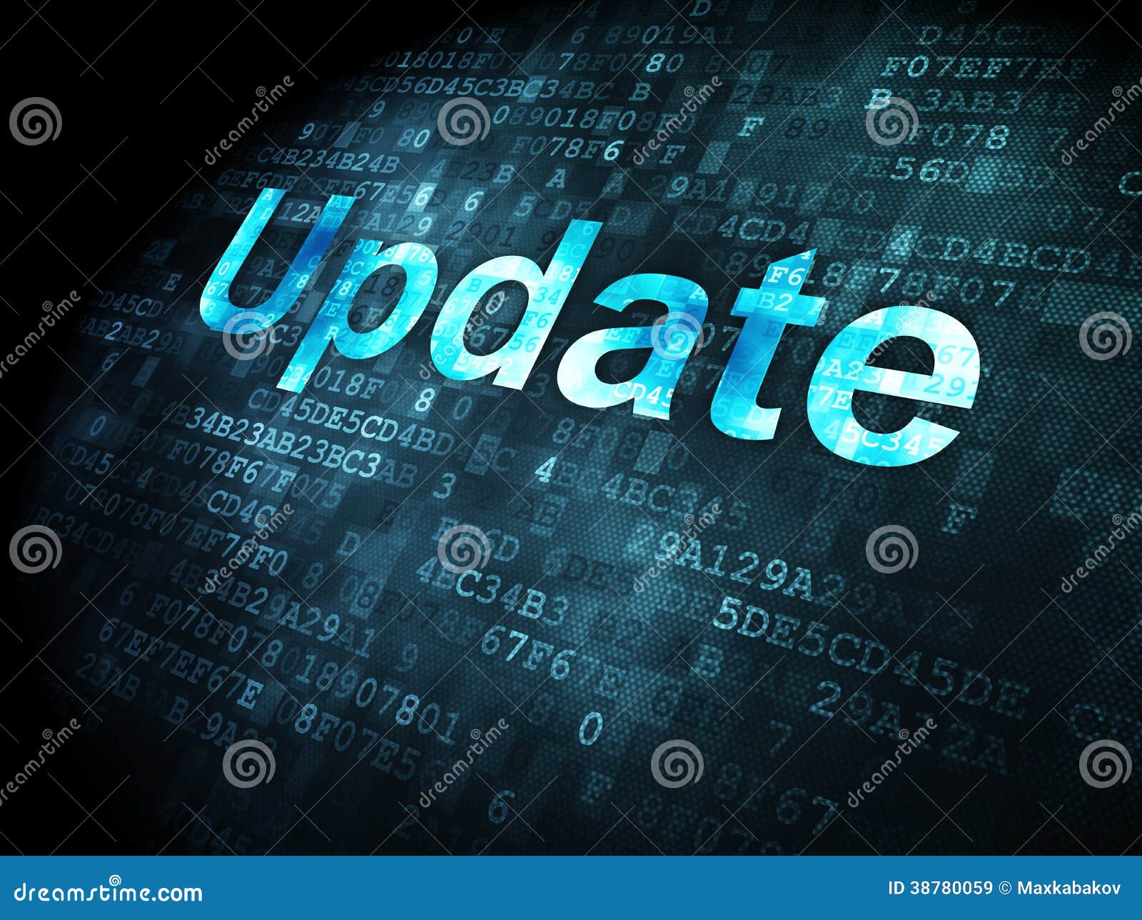 SEO Web Development Concept: Update on Digital Background Stock Image ...