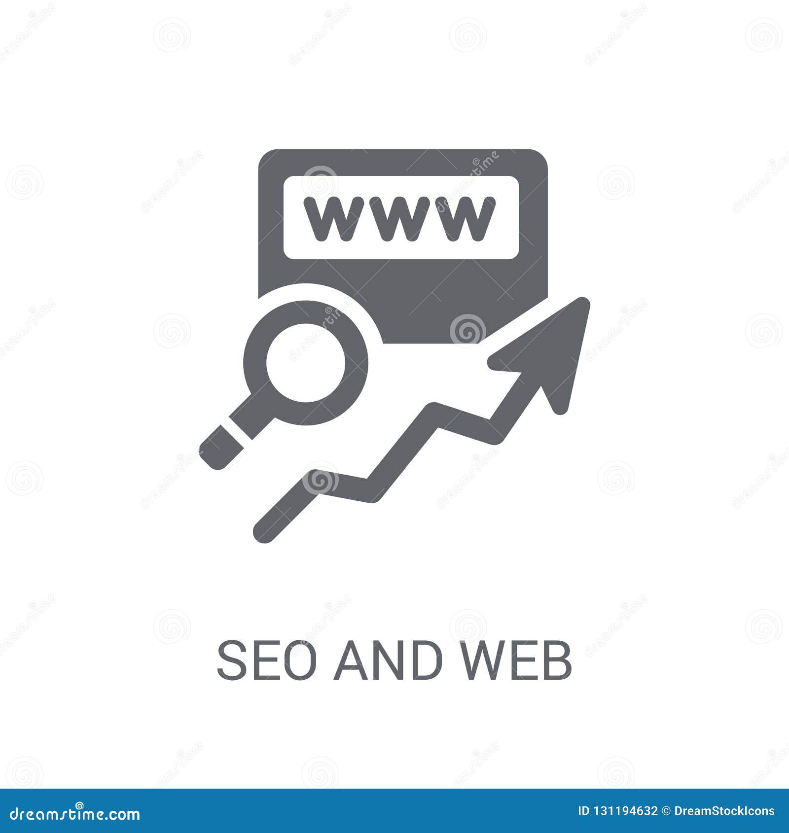 Seo and Web Icon. Trendy Seo and Web Logo Concept on White Background ...