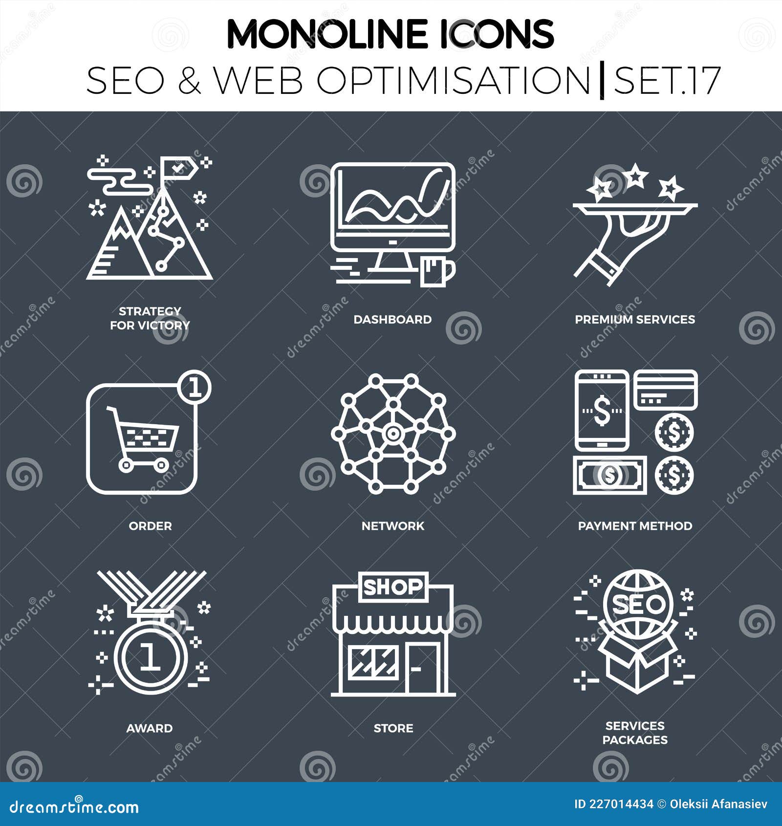 Seo and web opimization stock vector. Illustration of marketing - 227014434