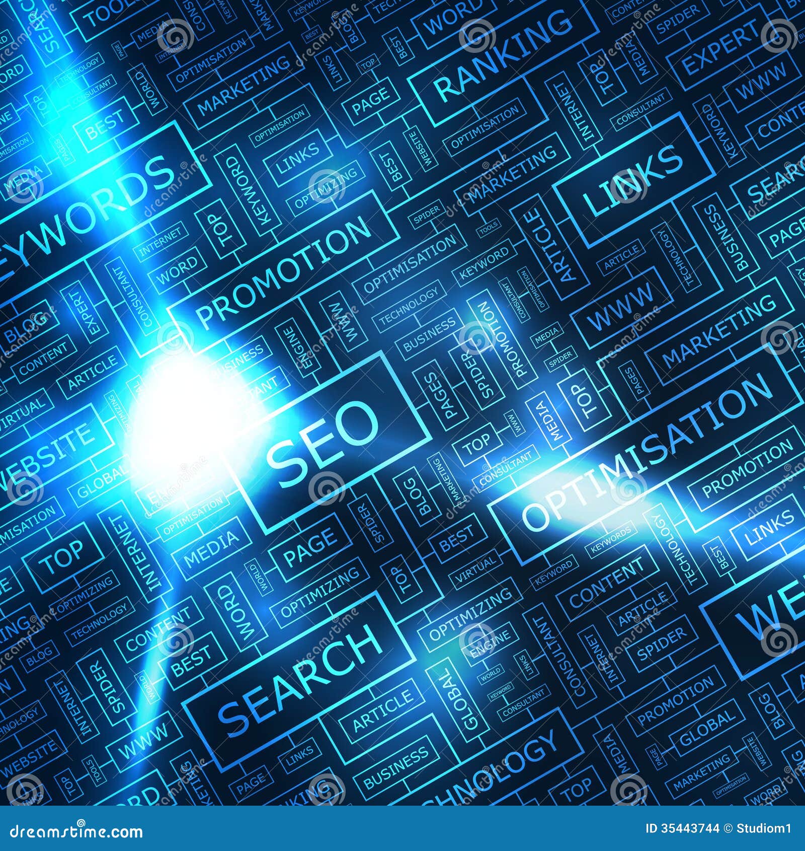 SEO stock vector. Illustration of engine, search, media - 35443744