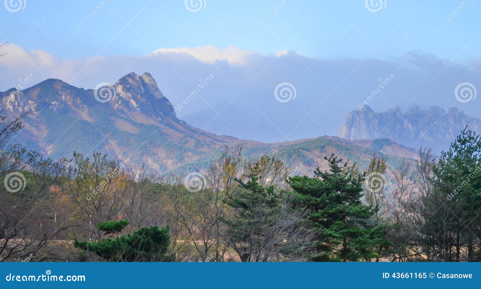 Seoraksan Mountain Range of South Korea Stock Image - Image of rocky ...