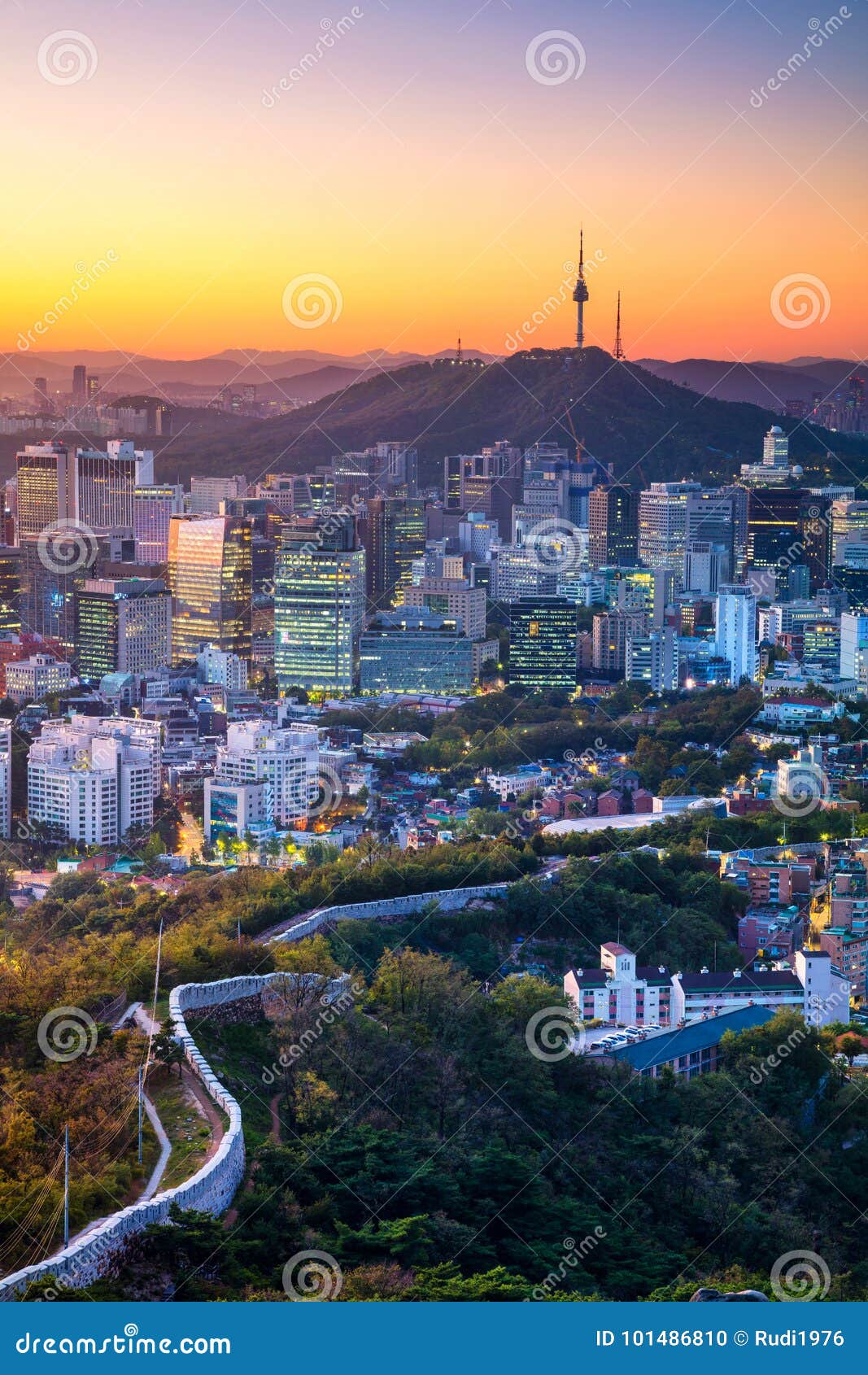 Seoul. stock photo. Image of district, skyline, capital - 101486810