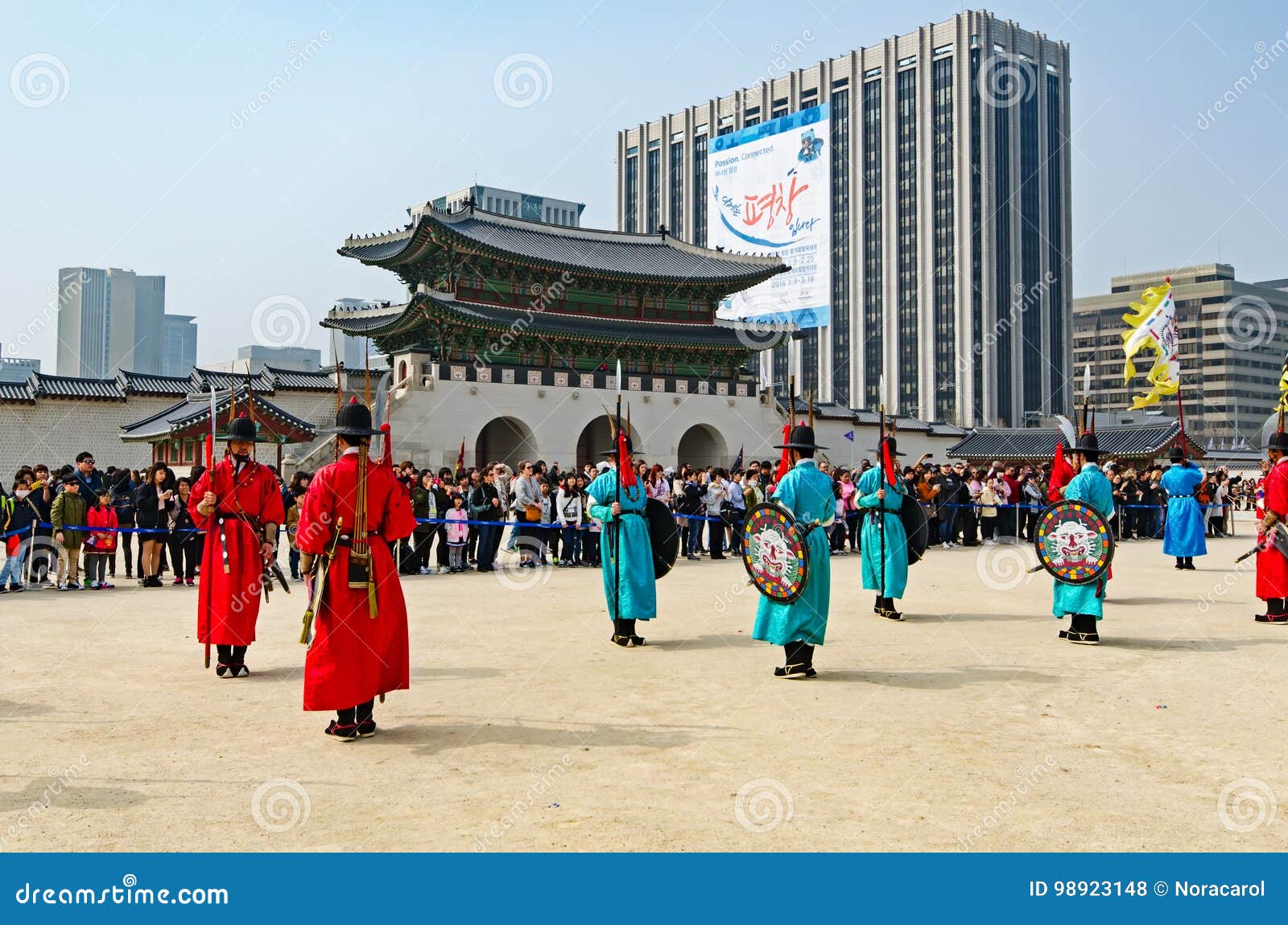 The Royal Guard-Changing Ceremony in Gyeongbokgung Palace Editorial ... The Royal Guard-Changing Ceremony in Gyeongbokgung Palace Editorial ...