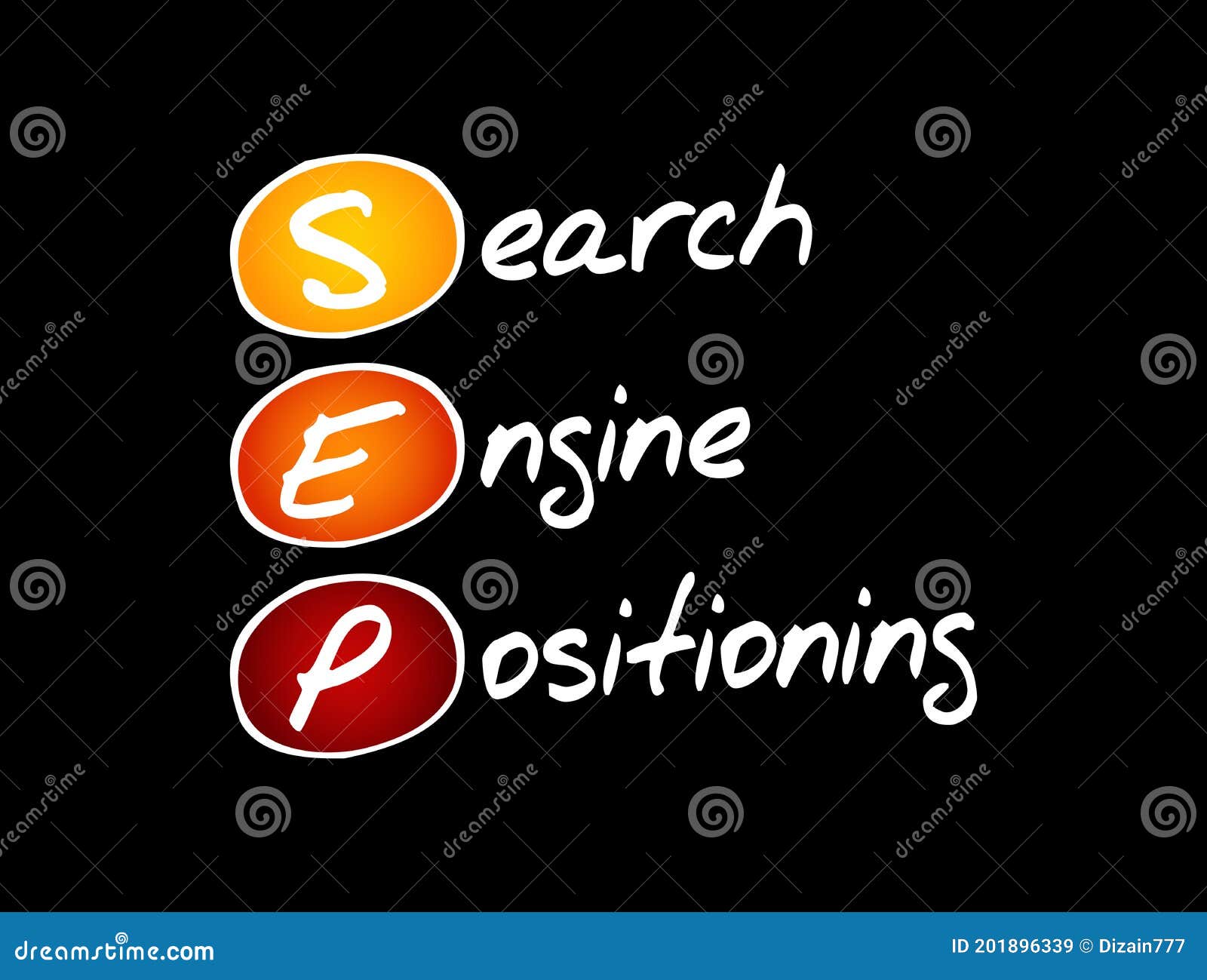 SEP - Search Engine Positioning Acronym Stock Illustration ...
