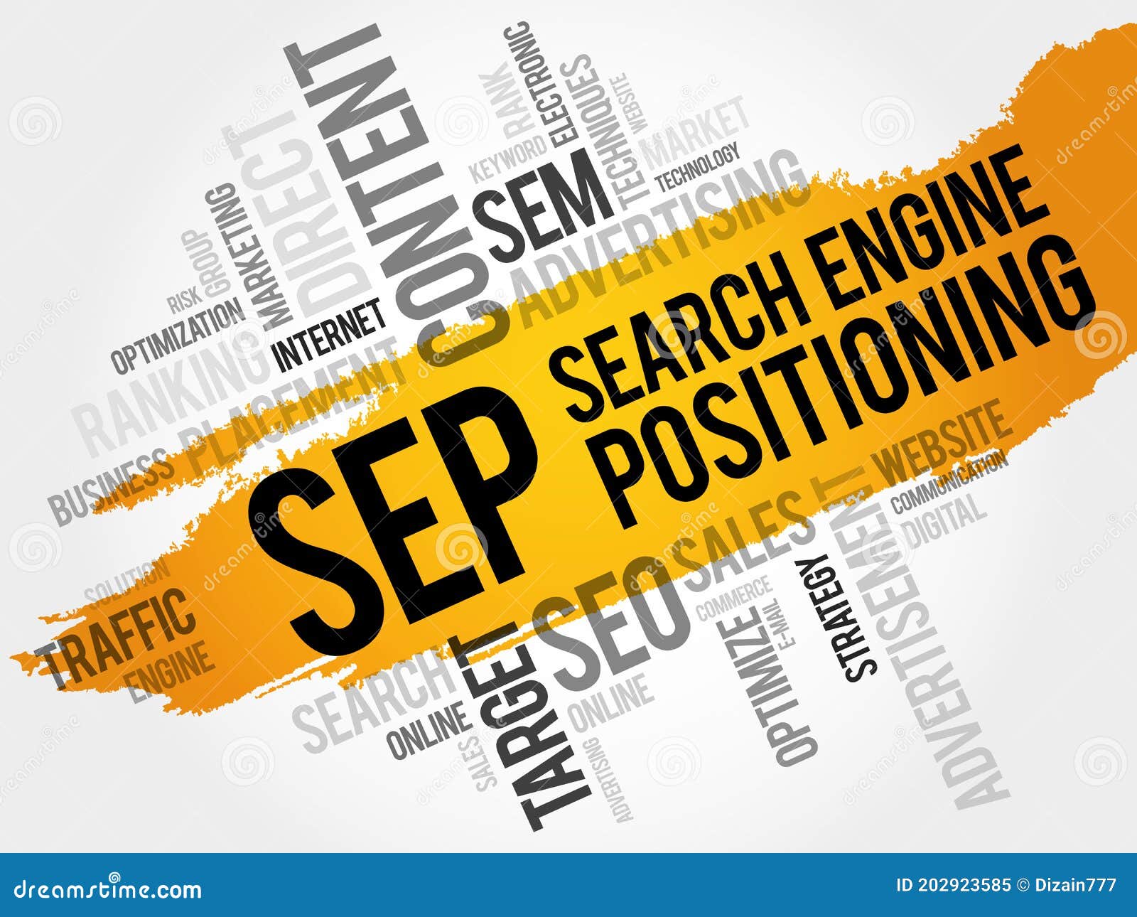 SEP (search Engine Positioning) Word Cloud Stock Illustration ...