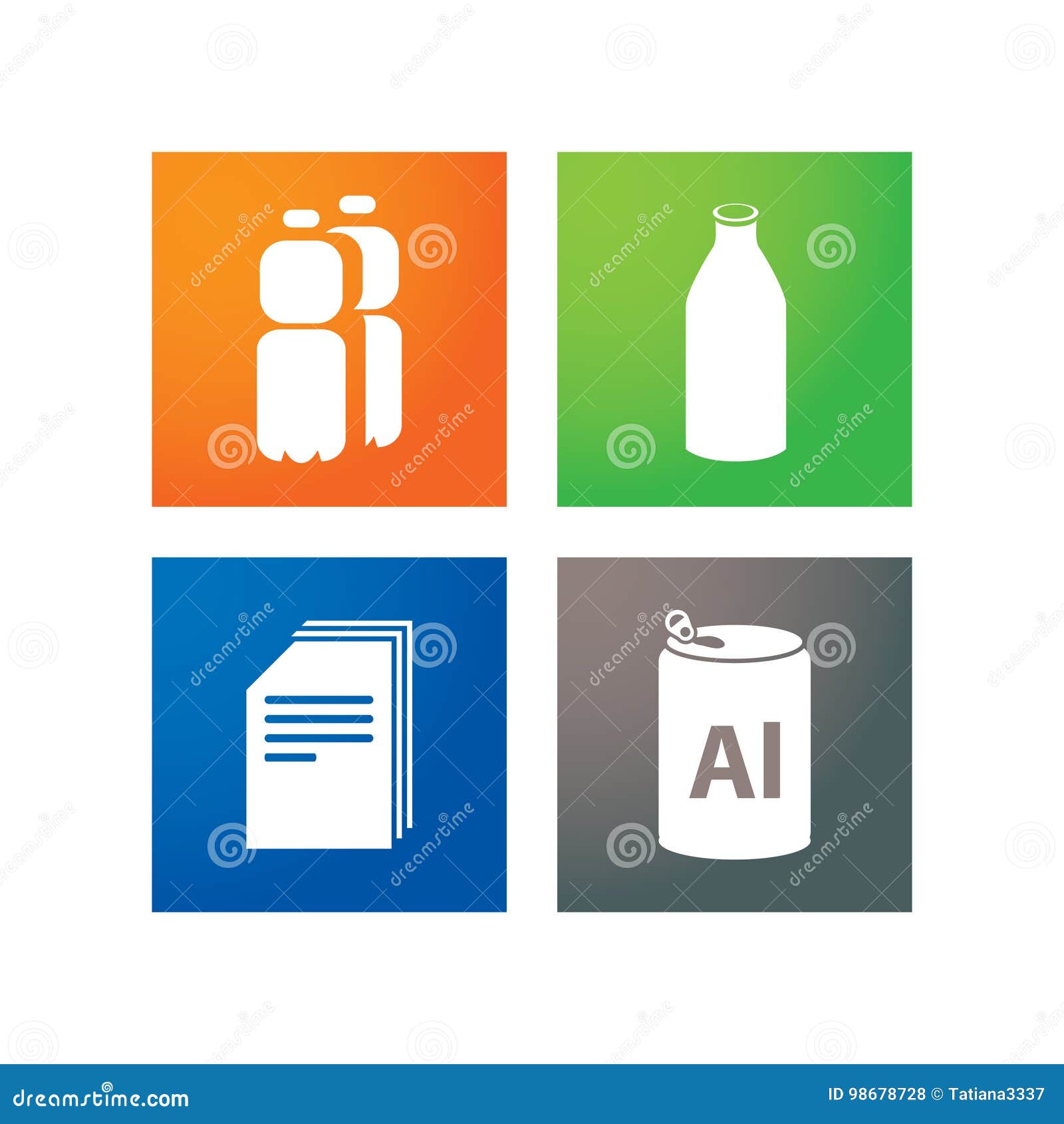 Separate Collection of Garbage Stock Vector - Illustration of recycling ...