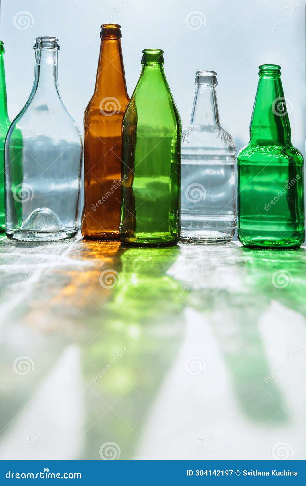 Separate Collection of Glass Garbage. Eco Friendly and Zero Waste ...