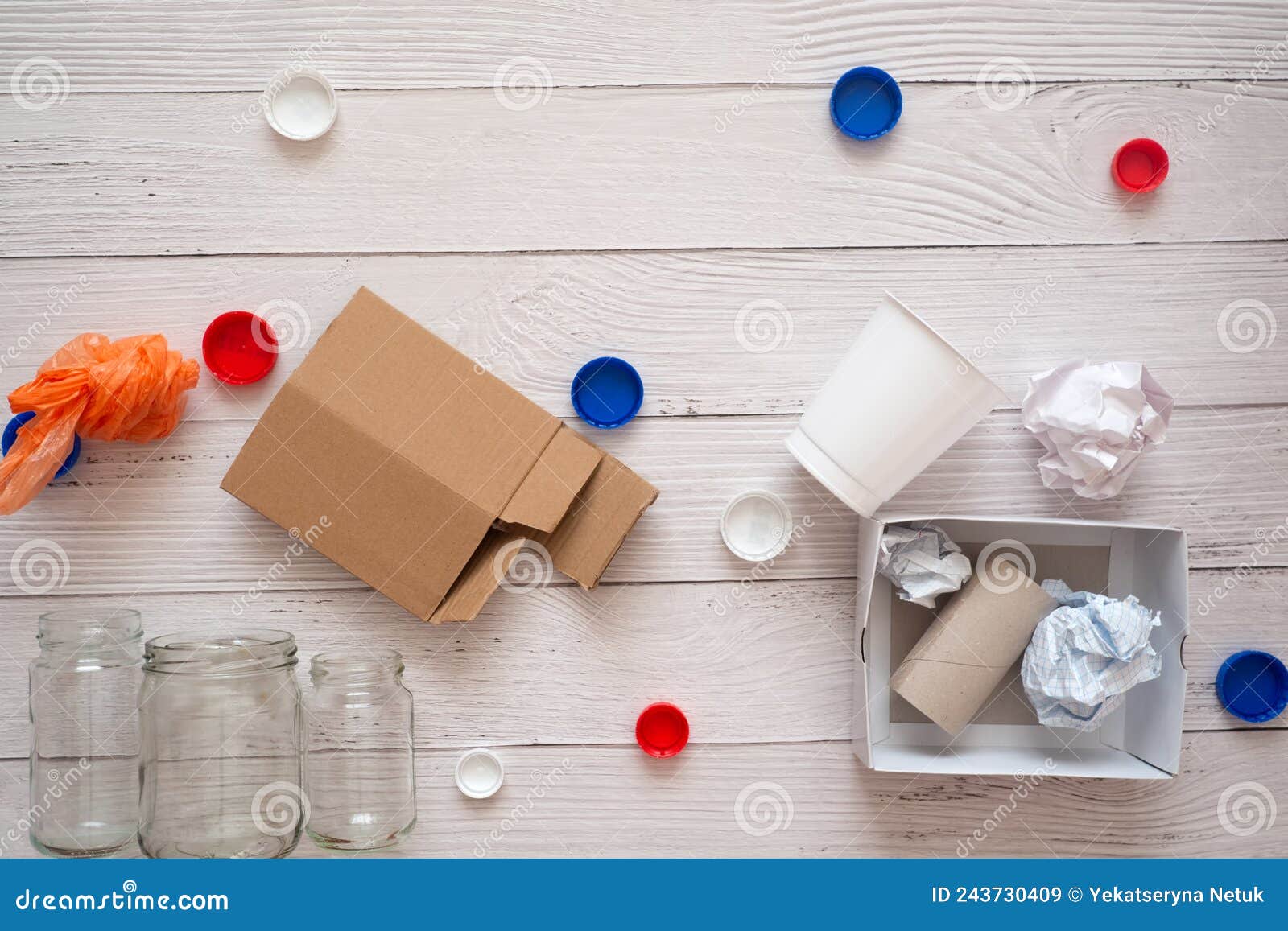 Separate Collection and Sorting of Garbage at Home. Glass and Plastic ...