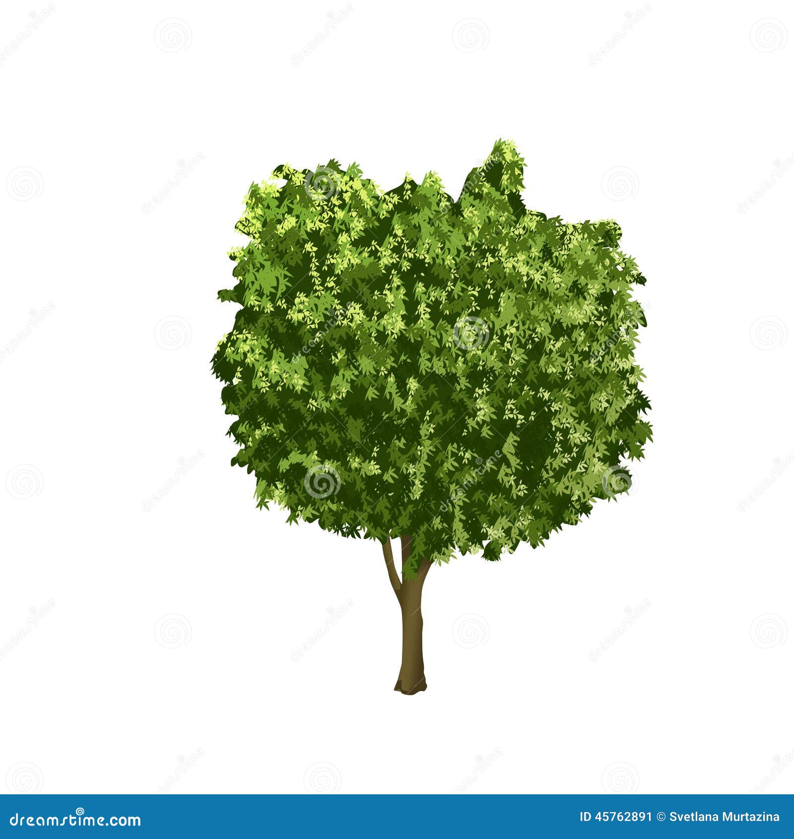 Ficus Tree Silhouette With Leaves Vector Illustration | CartoonDealer ...