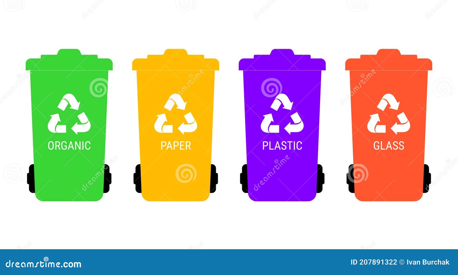 Separate Garbage Collection. Vector Illustration Stock Vector ...