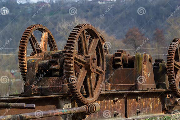 Separate Metal Elements of the Gateways of the Ancient Dam of the Mill ...