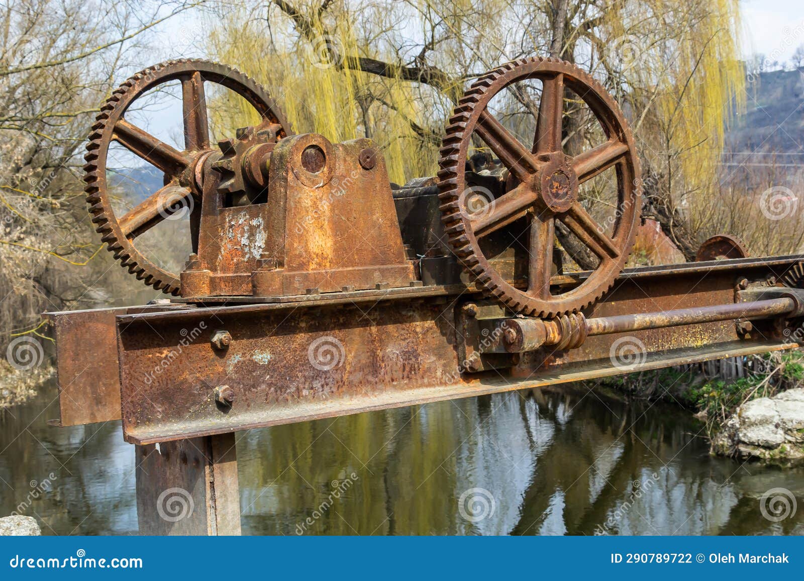 Separate Metal Elements of the Gateways of the Ancient Dam of the Mill ...