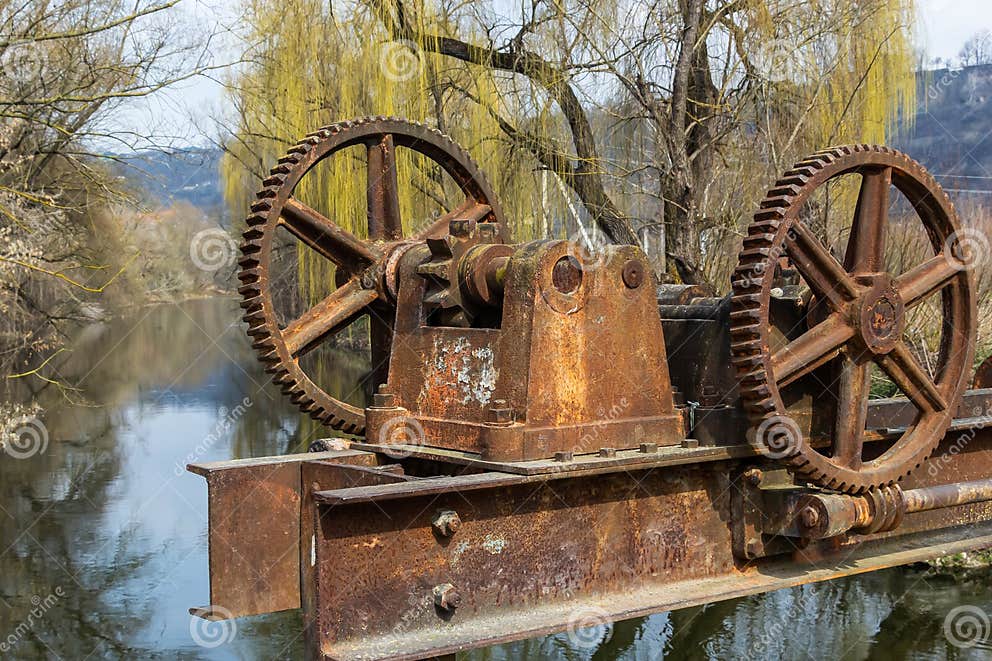 Separate Metal Elements of the Gateways of the Ancient Dam of the Mill ...