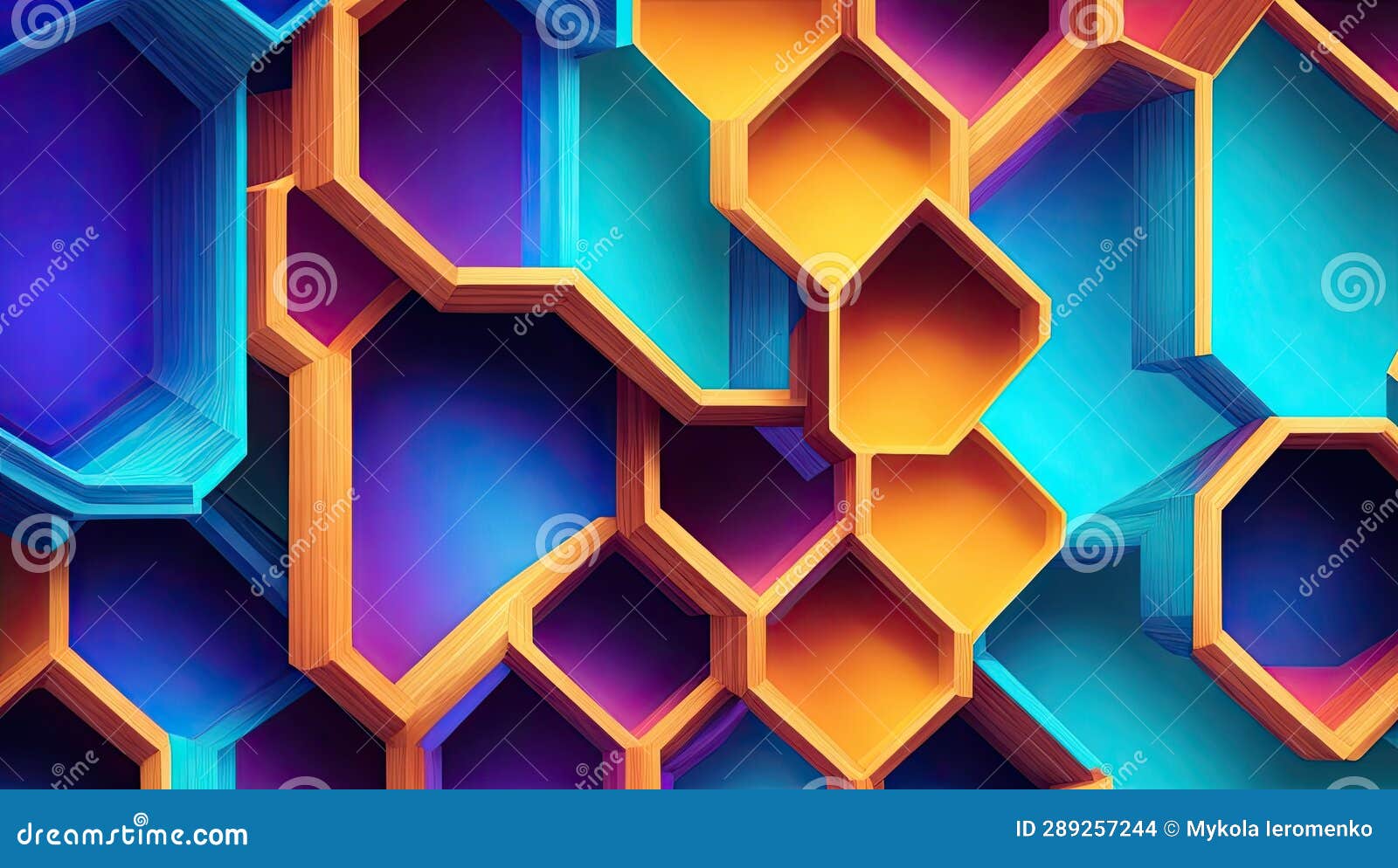 Separate Multi-colored Cells, Honeycombs. Abstraction Stock ...