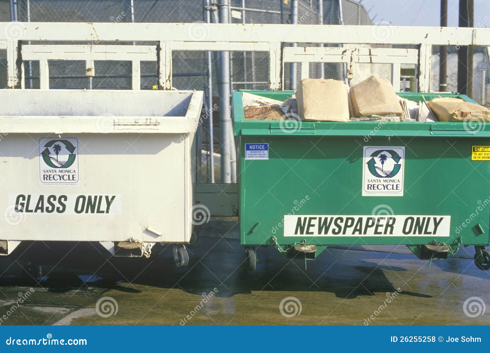 Separate recycling bins editorial stock photo. Image of ...