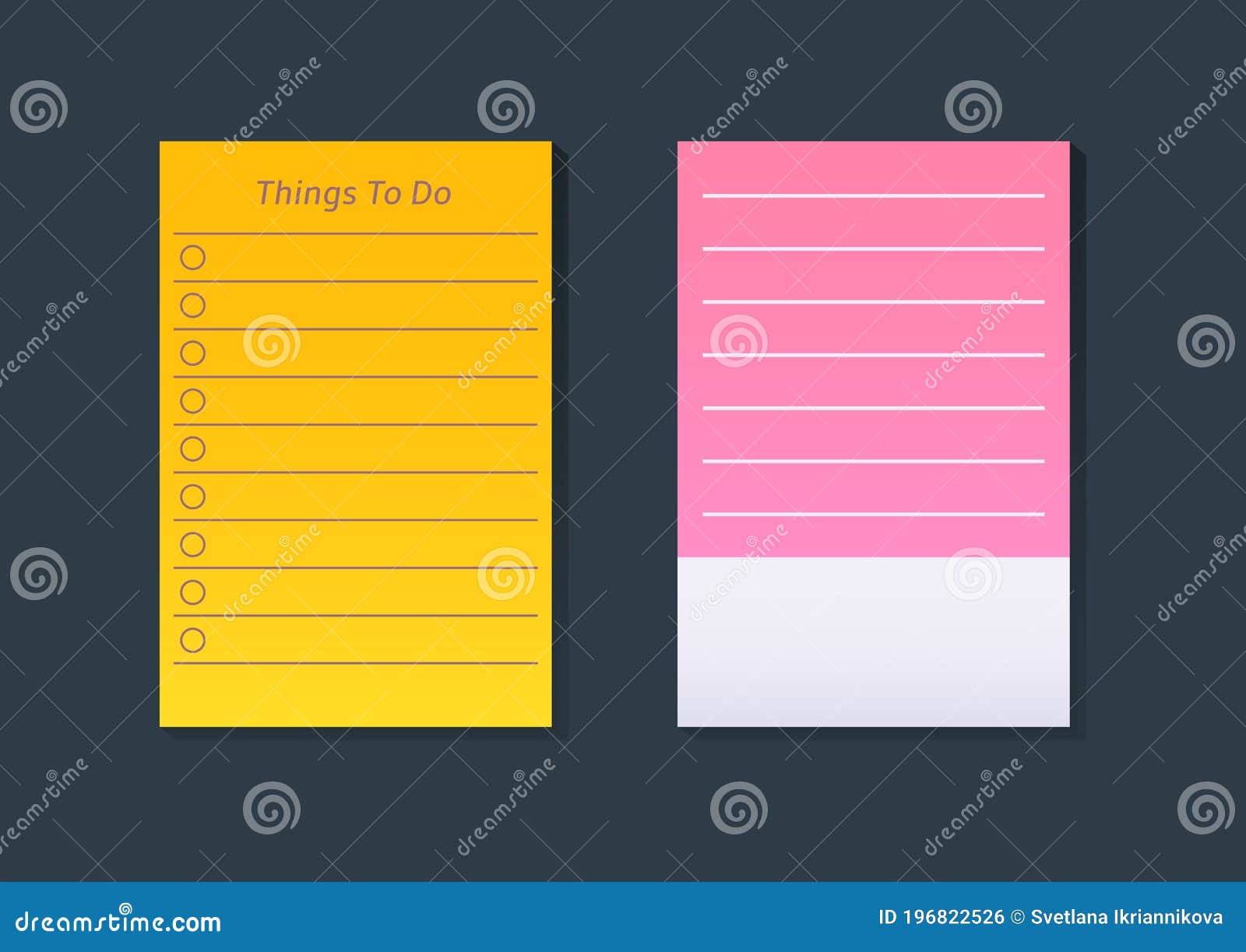 Separate Torn Pages of Empty Notebooks, Diaries, Write Notes. Sheets ...