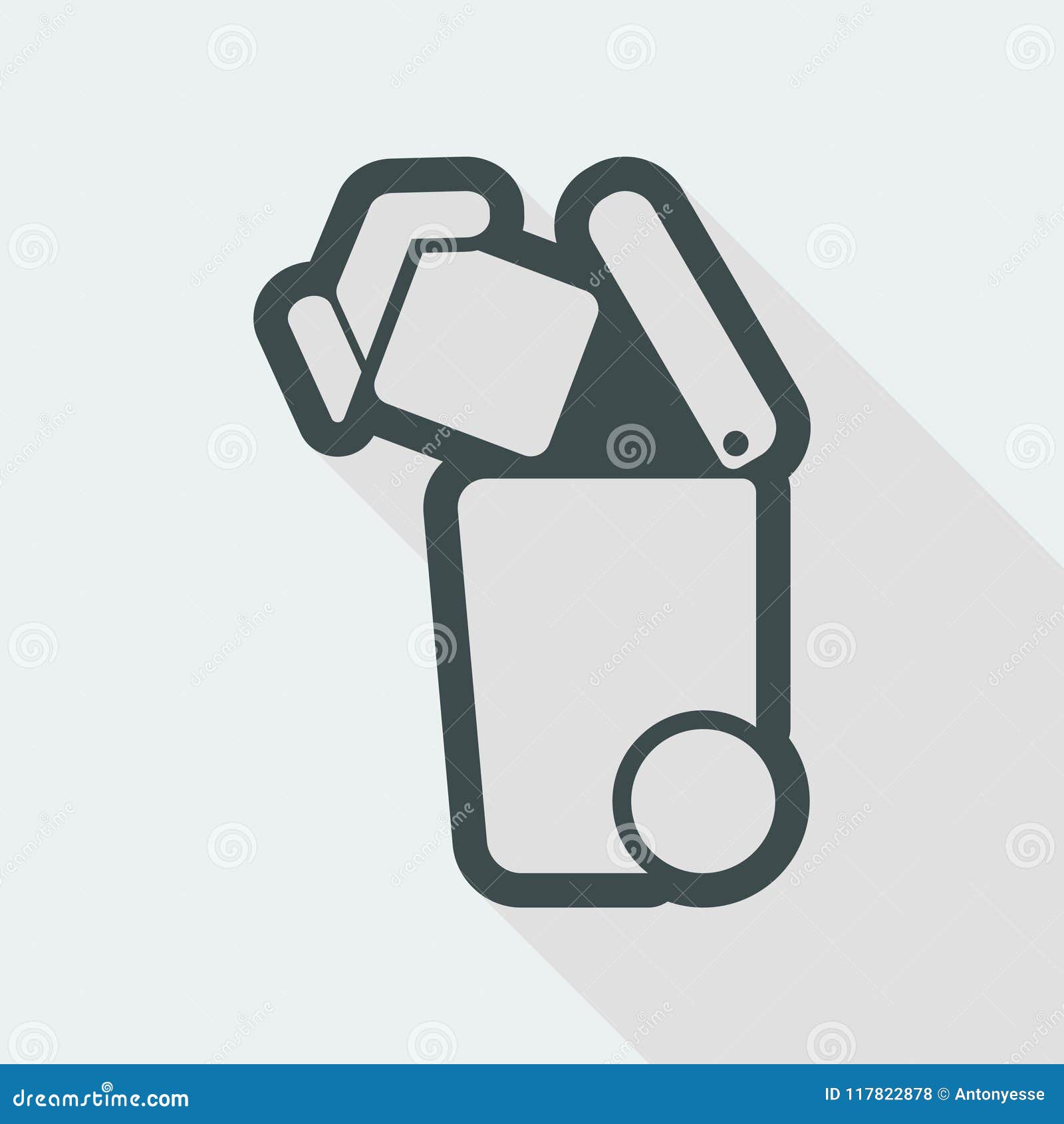 Separate Waste Collection Icon Stock Vector - Illustration of bins ...