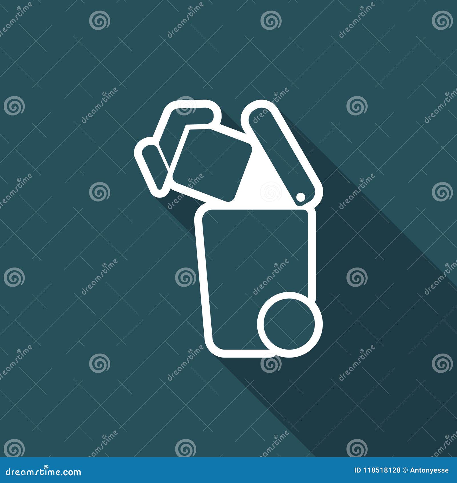 Separate Waste Collection Icon Stock Vector - Illustration of recycling ...