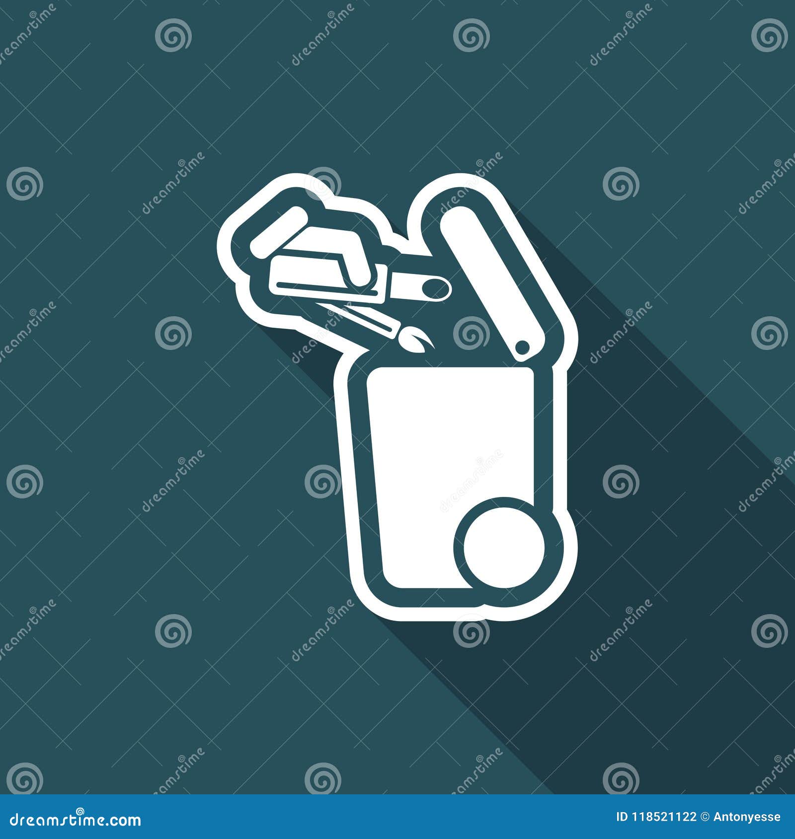 Separate Waste Collection Icon Stock Vector - Illustration of dumpster ...