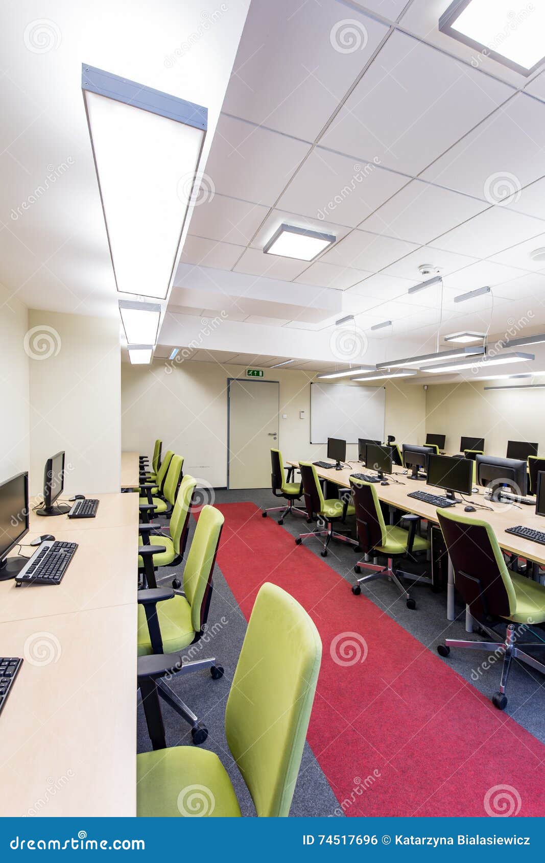 Separate Workstations for Students Stock Photo - Image of interior ...