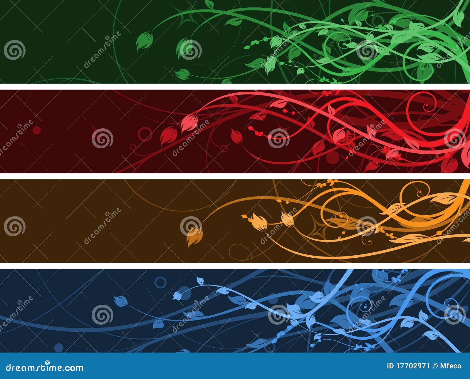 Separated banners stock vector. Illustration of floral - 17702971