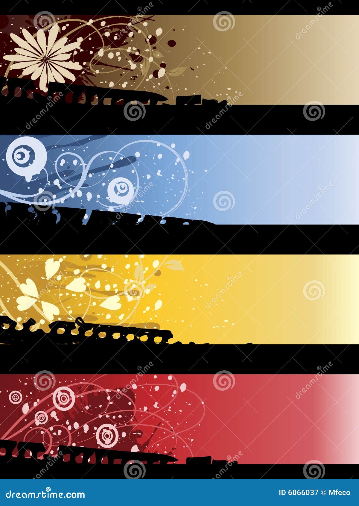 Separated banners stock vector. Illustration of club, dirty - 6066037