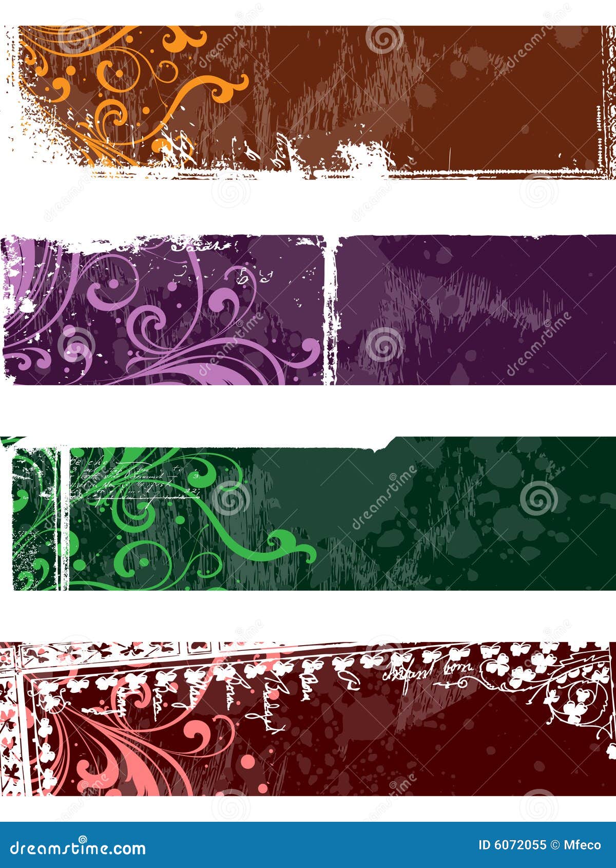 Separated banners stock vector. Illustration of splatter - 6072055