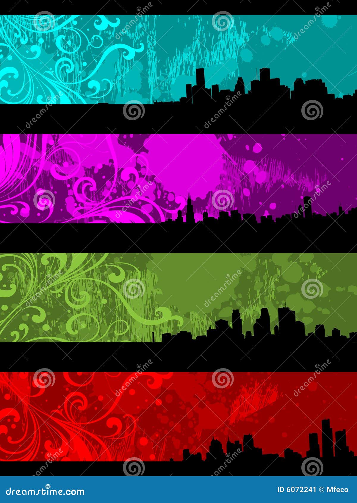 Separated banners stock vector. Illustration of decoration - 6072241