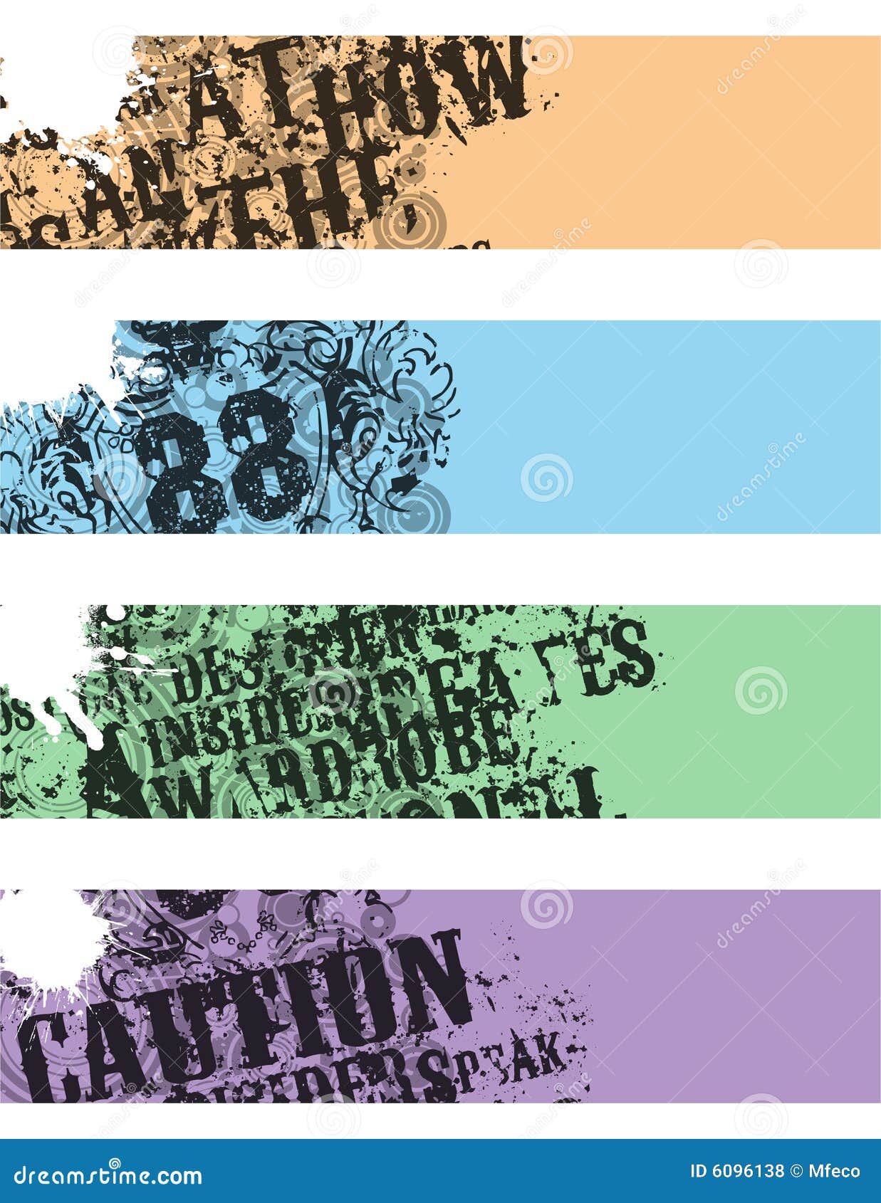 Separated banners stock vector. Illustration of decor - 6096138