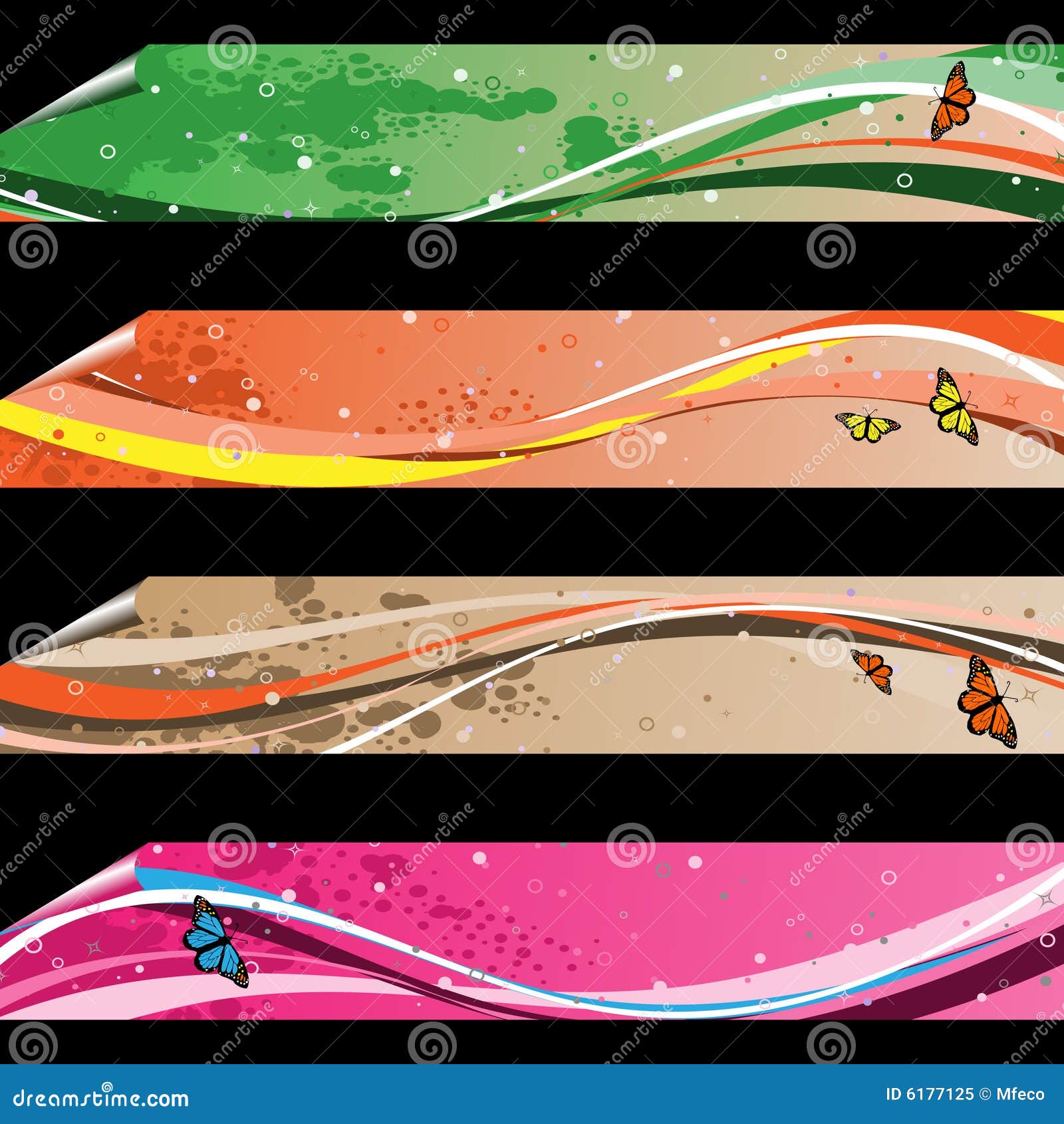 Separated banners stock vector. Illustration of background - 6177125