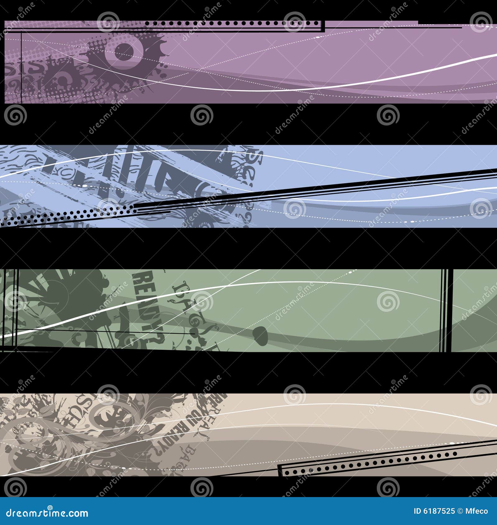 Separated banners stock vector. Illustration of border - 6187525