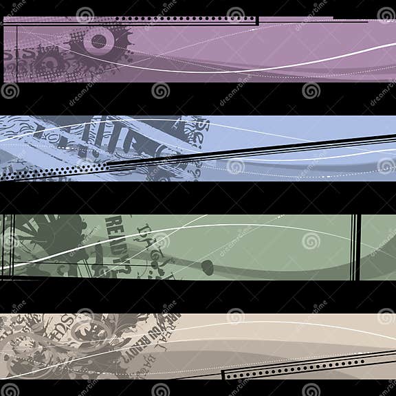 Separated banners stock vector. Illustration of border - 6187525