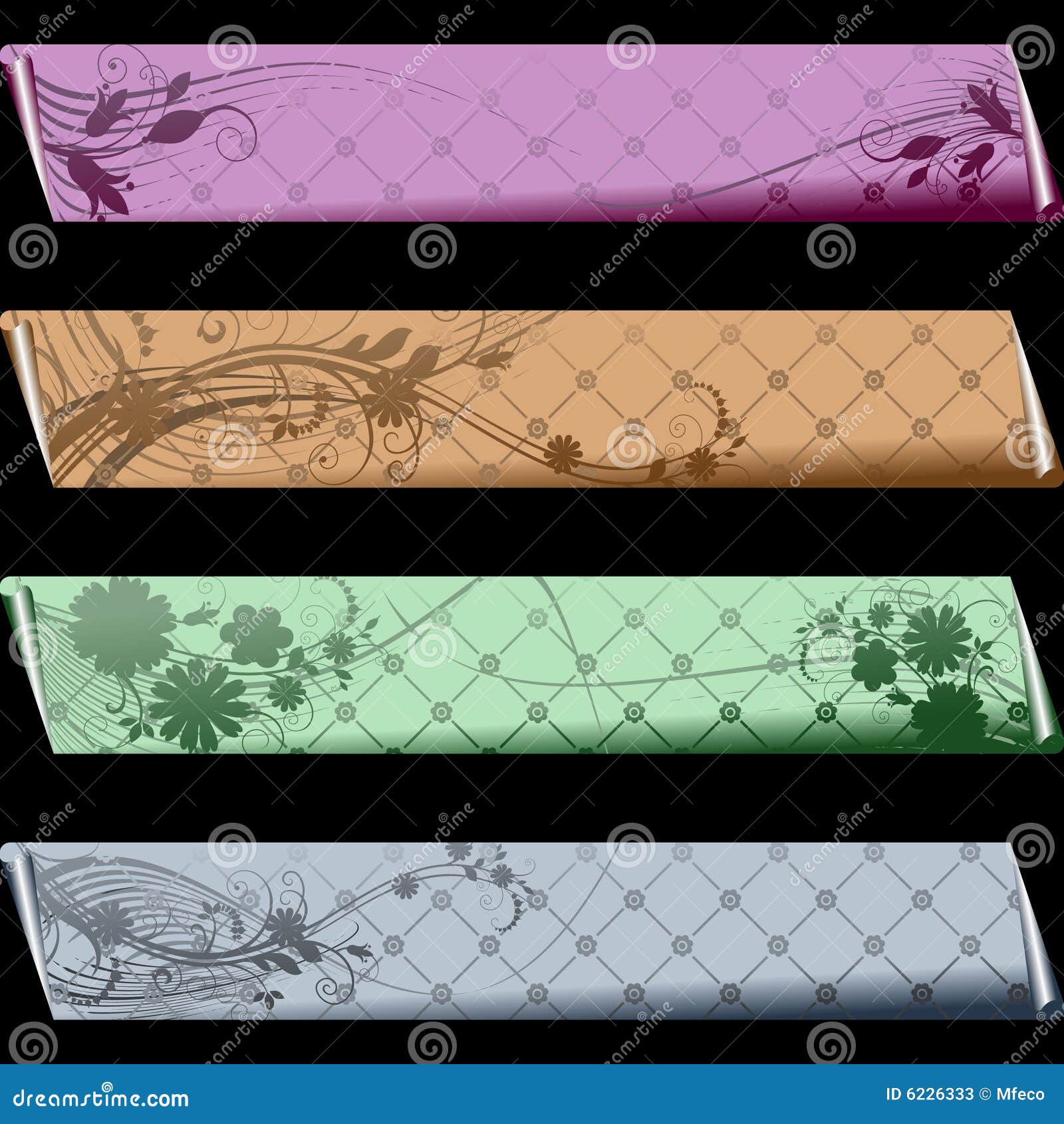 Separated banners stock vector. Illustration of advert - 6226333