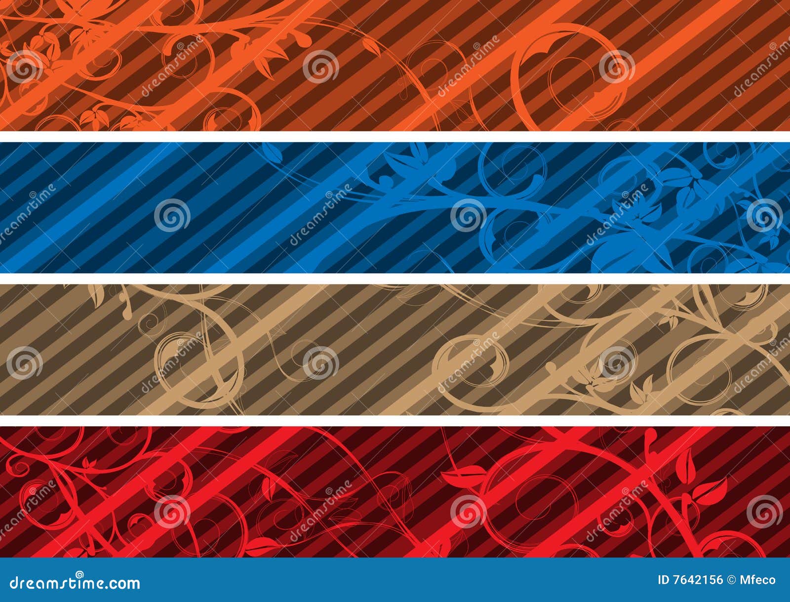 Separated banners stock vector. Illustration of header - 7642156