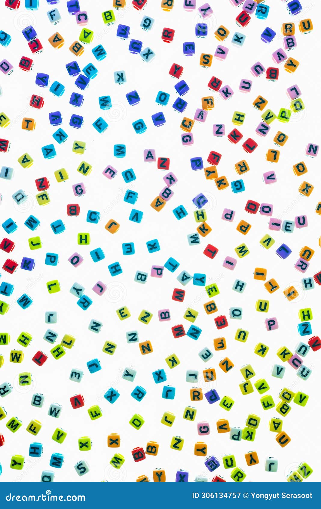 Separated Multi-colored Letters. is on a White Background Stock Image ...