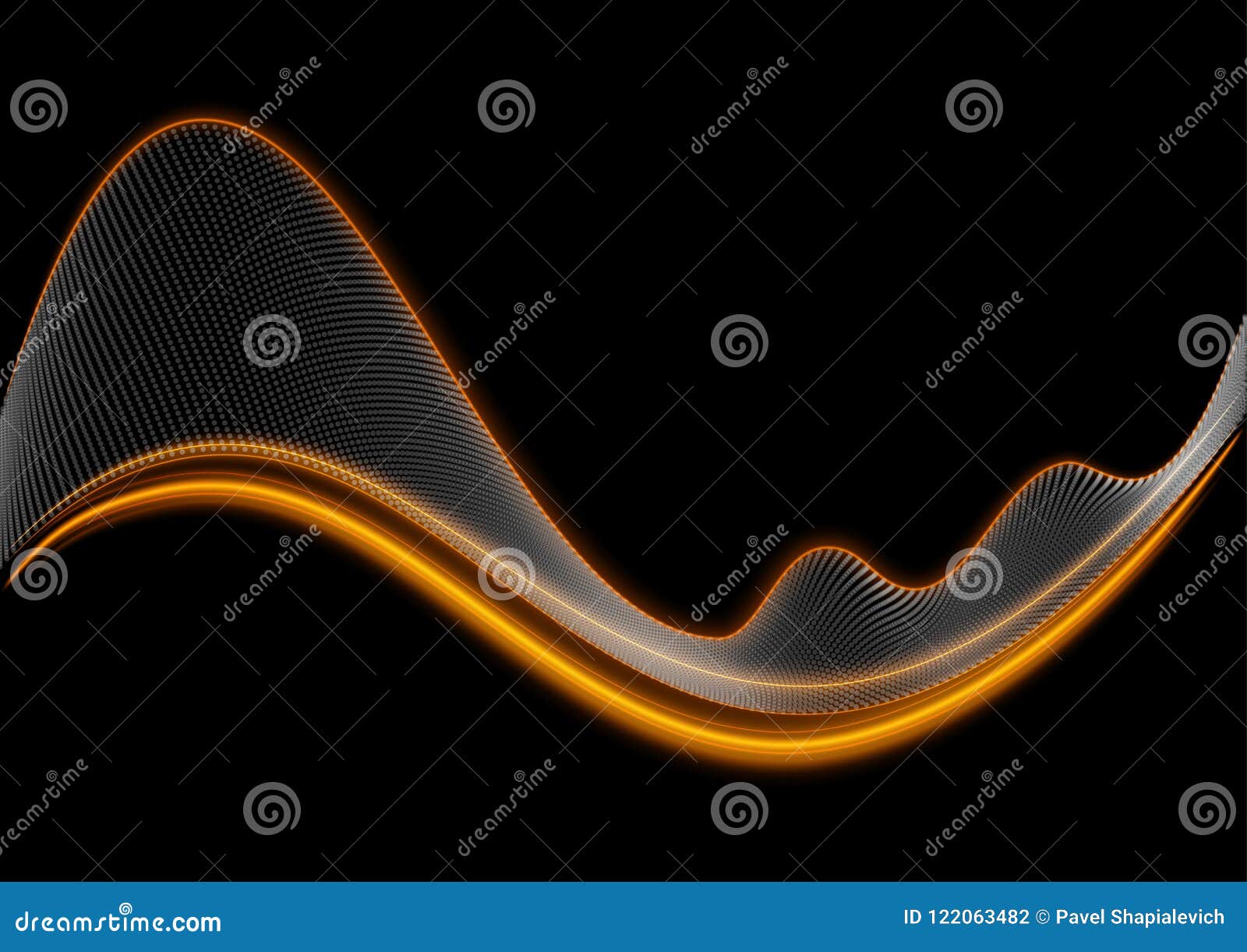 Separated Shine Orange Waves Stock Illustration - Illustration of ...
