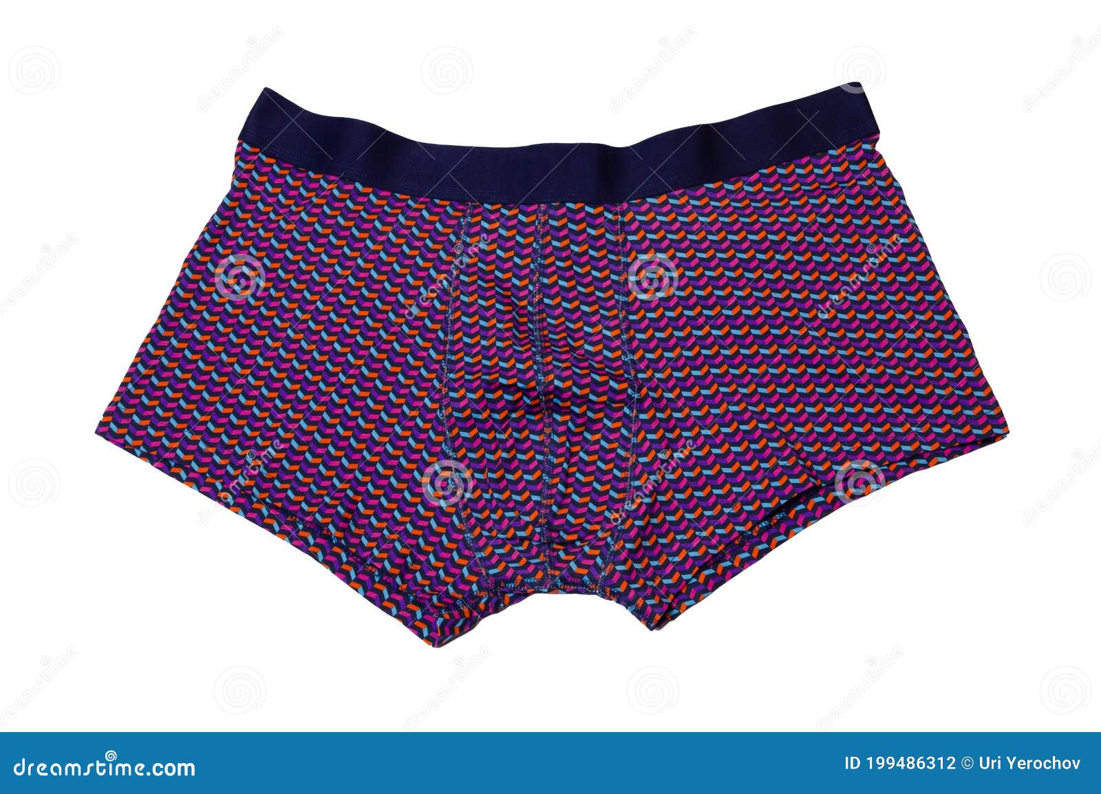 Men`s Boxers Underpants in Colored Stripes on a White Background Stock ...