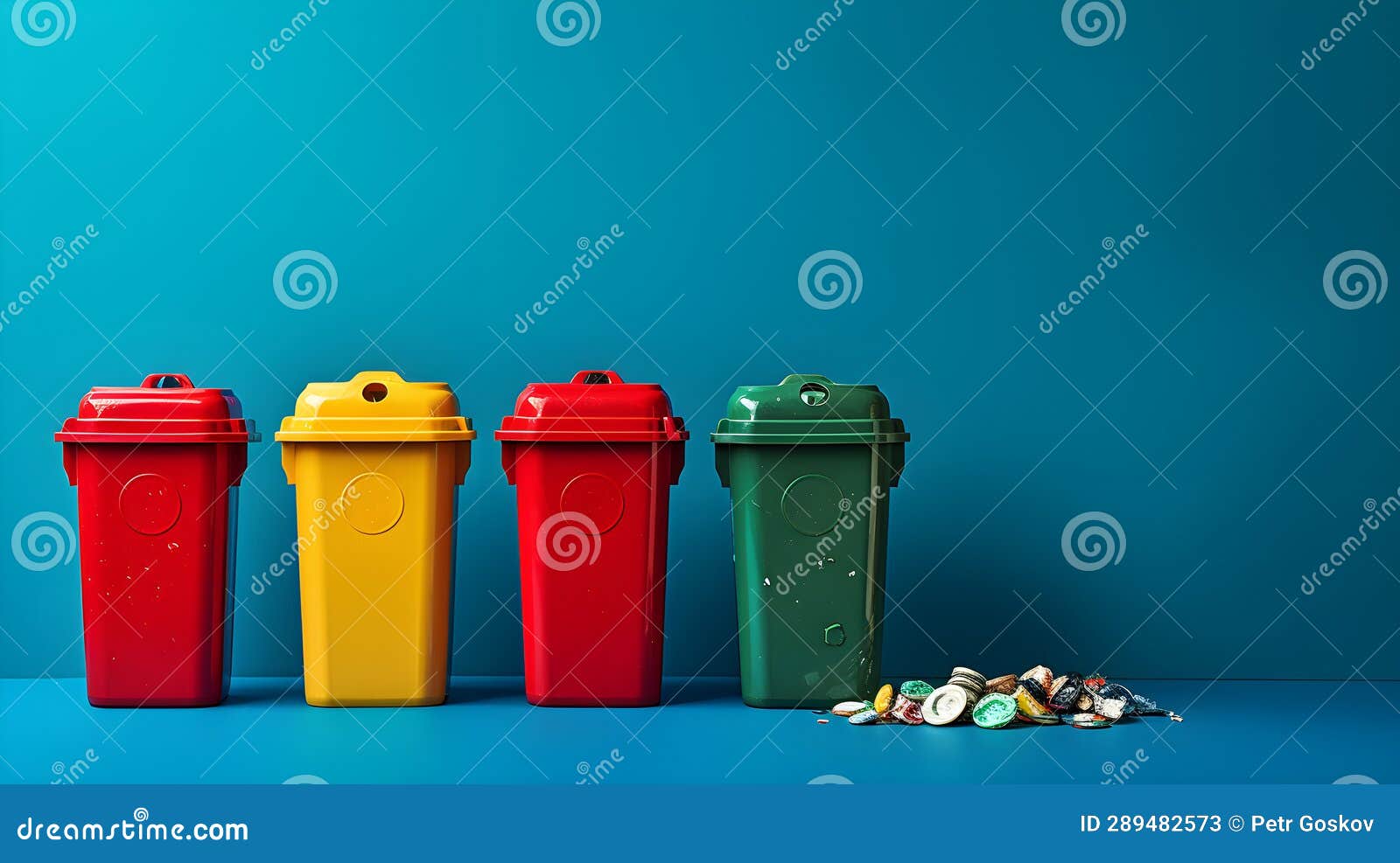 Separating Garbage into Different Containers Stock Image - Image of ...