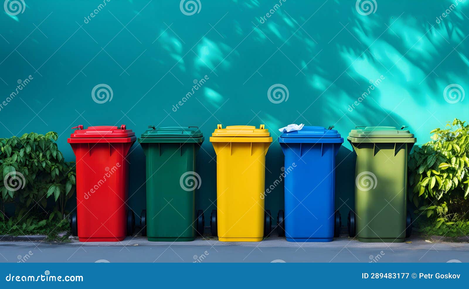 Separating Garbage into Different Containers Stock Image - Image of ...