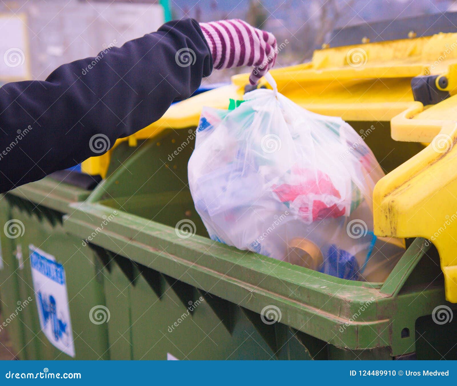 Separating stock photo. Image of plastic, person, pollution - 124489910