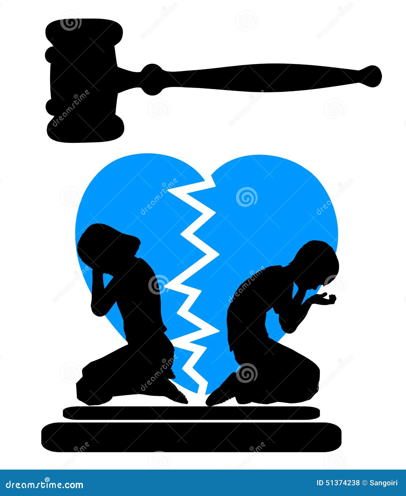 Separating Siblings With Divorce Stock Photo | CartoonDealer.com #51374238