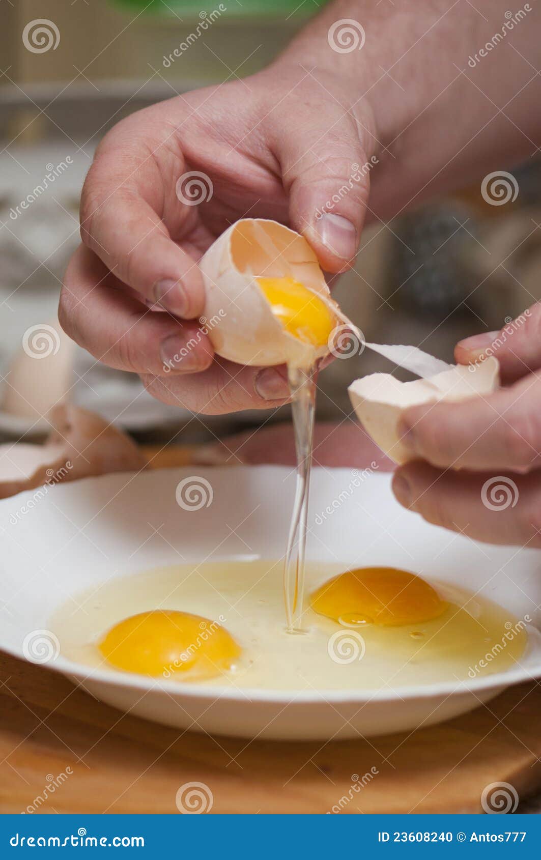 Separating the Yolks from the Protein Stock Photo - Image of easter ...